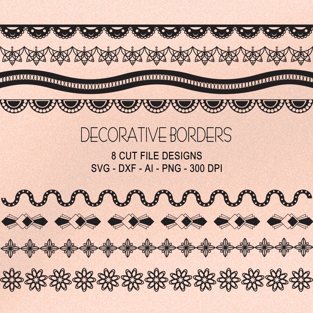 Decorative Borders Cut File Collection: Cricut, Silhouette, Laser Cut ...