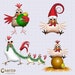 Christmas Chickens Clipart Collection - Etsy