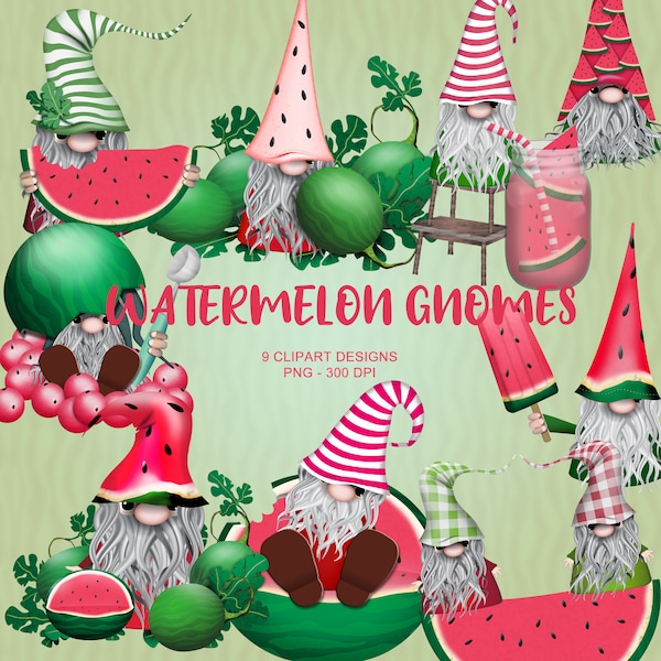 Watermelon Gnome - Etsy