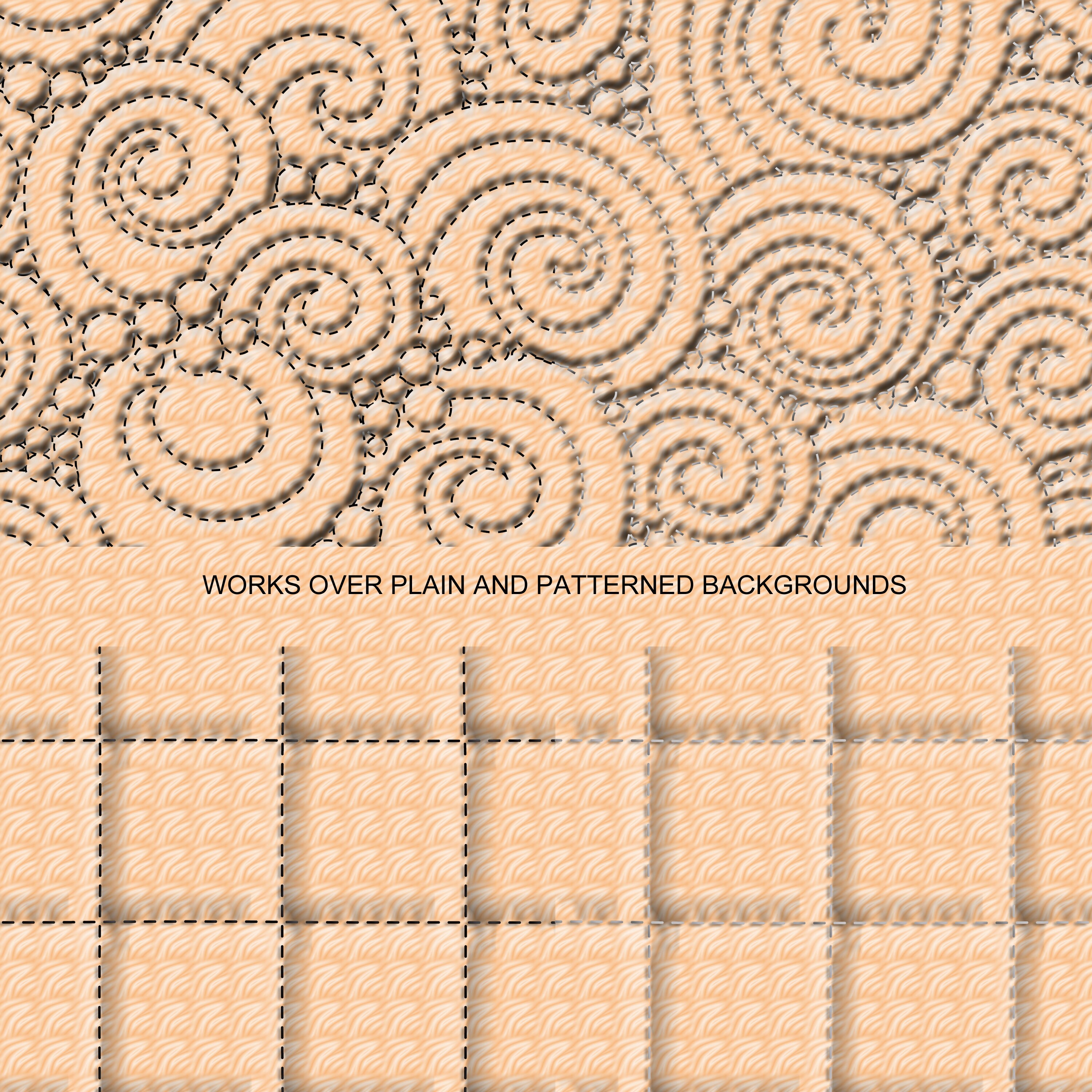 Seamless Quilt Stitch Overlays - 18 Stitch Designs - Etsy