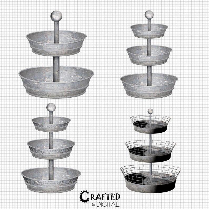 Rustic Food Display Stands Clipart Collection | Etsy