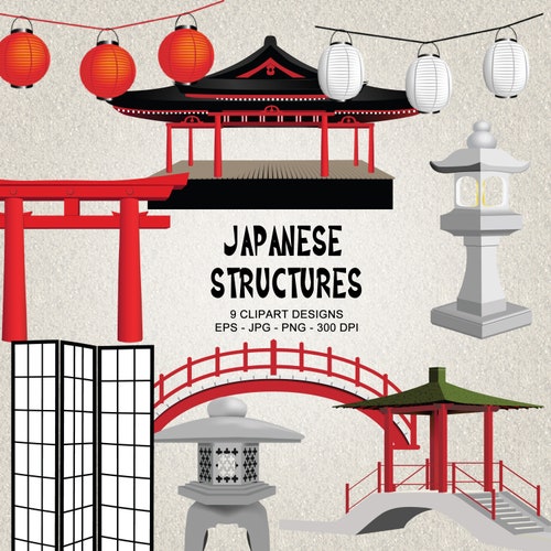 Japan Clipart Bundle. Cute Japanese Items Japan Symbols - Etsy Israel