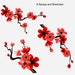 Red Sakura/cherry Blossom - EPS, JPG, PNG Sakura Flowers - Clipart ...