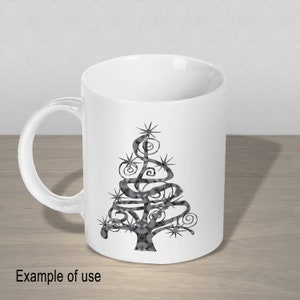 Crazy Wavy Christmas Trees, Modern Christmas Trees, Vector Christmas ...