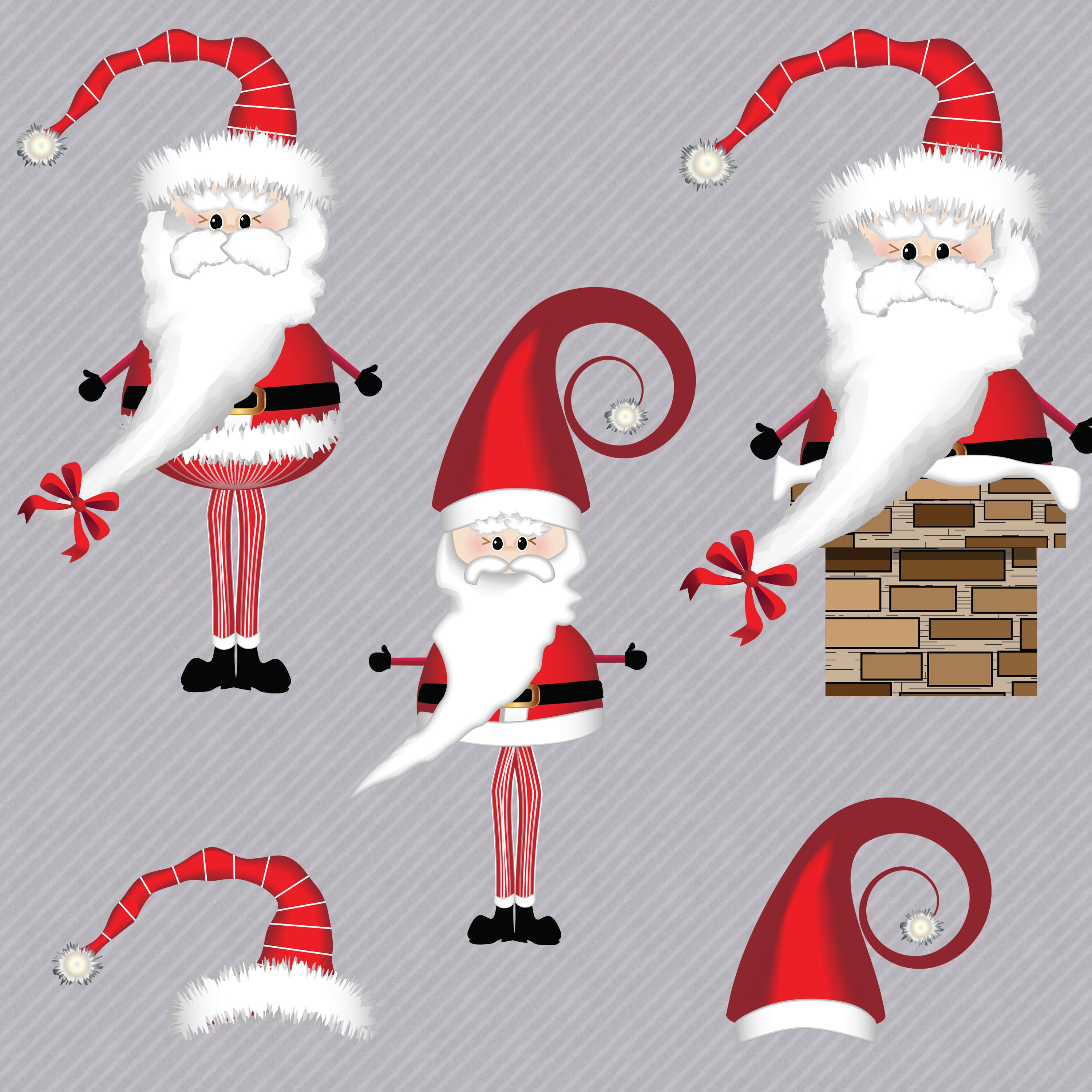All About Santa Christmas Clipart Collection - Etsy