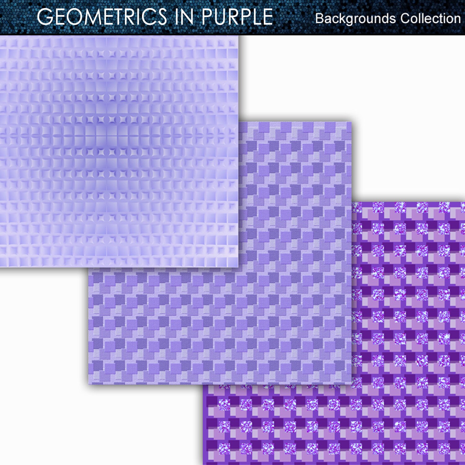 Geometrics in Purple Sparkling Geometric Digital Paper - Etsy