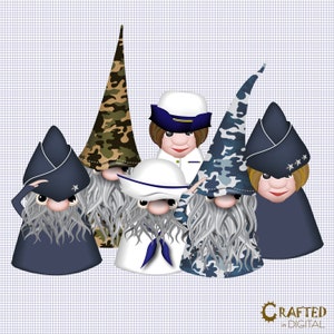 Military Gnomes - Armed Forces Clipart Collection - Etsy