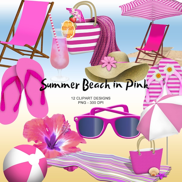 Beach Clipart - Etsy