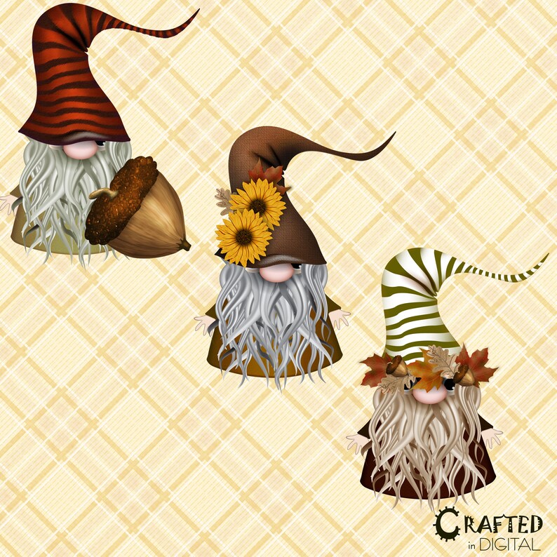 Autumn Gnomes, Fall Gnomes - Fall Clipart Collection - Etsy
