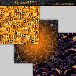 Halloween Digital Paper - Scrapbook Collection 12x12 - Etsy