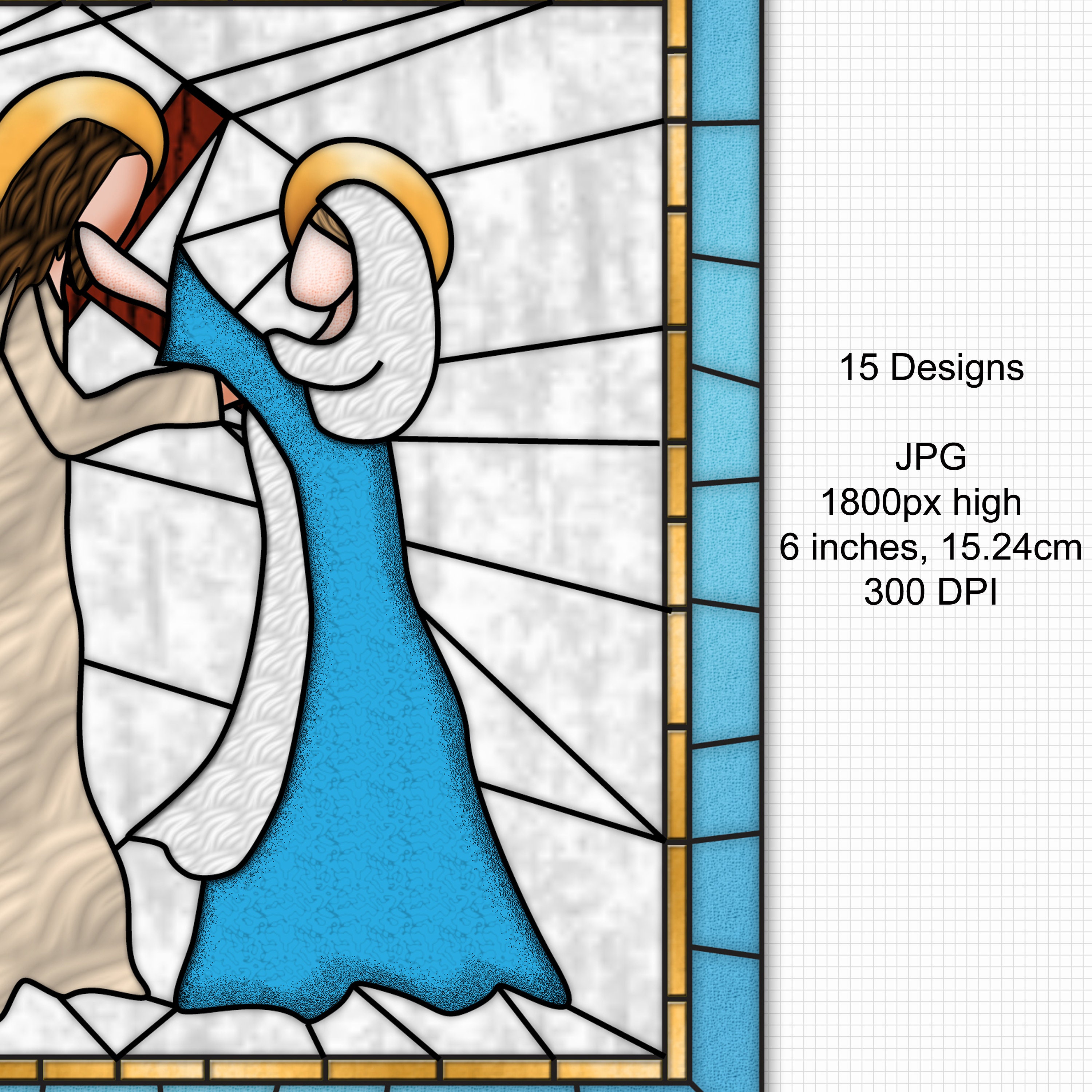 Stained Glass Stations of the Cross Christian Religions - Etsy