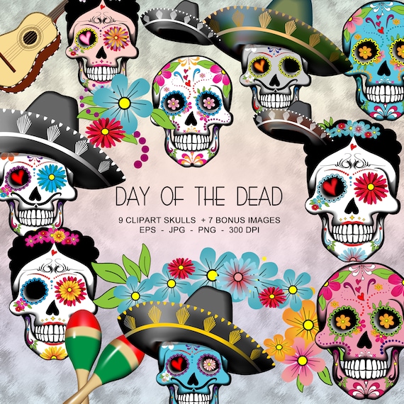 Day Of The Dead Skull Clip Art