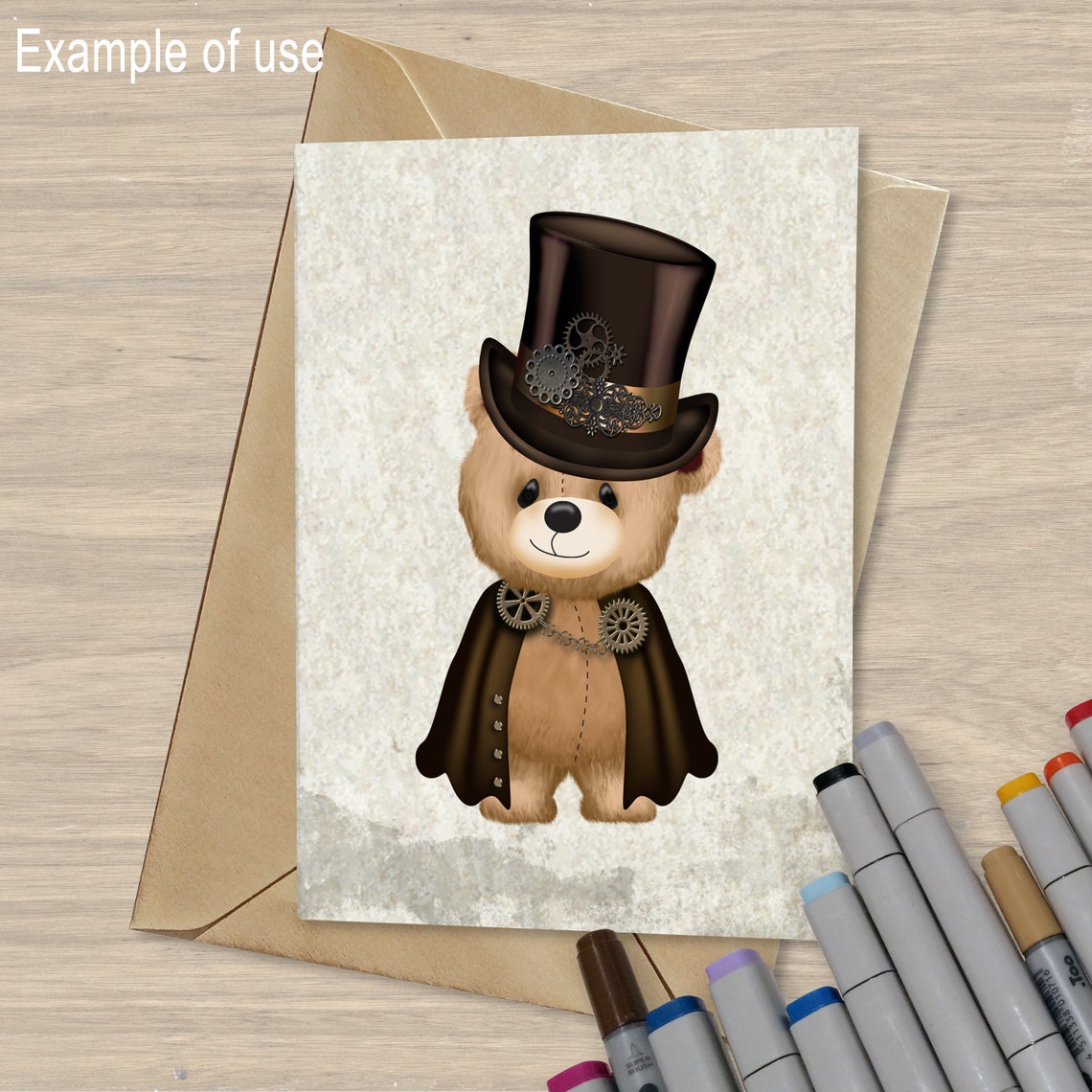 Steampunk Bears Clipart Collection - Etsy UK