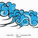 Blue Japanese Clouds Clipart Collection - Etsy