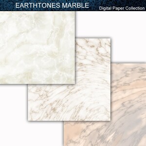 Earthtones Marble Digital Paper Collection 12x12 - Etsy