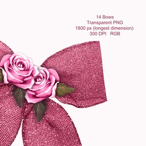 Pink Bows - Simple & Embellished Bows Clipart - Etsy