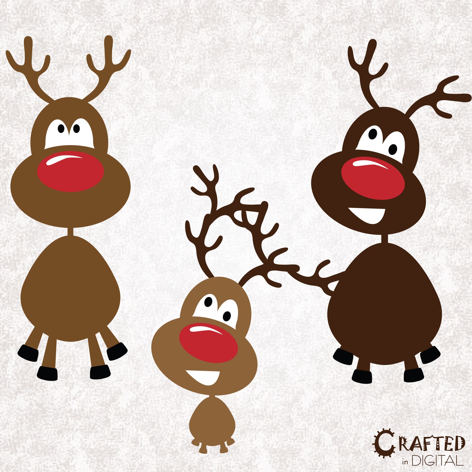 Reindeer Cut File Collection Christmas Cut Files - Etsy