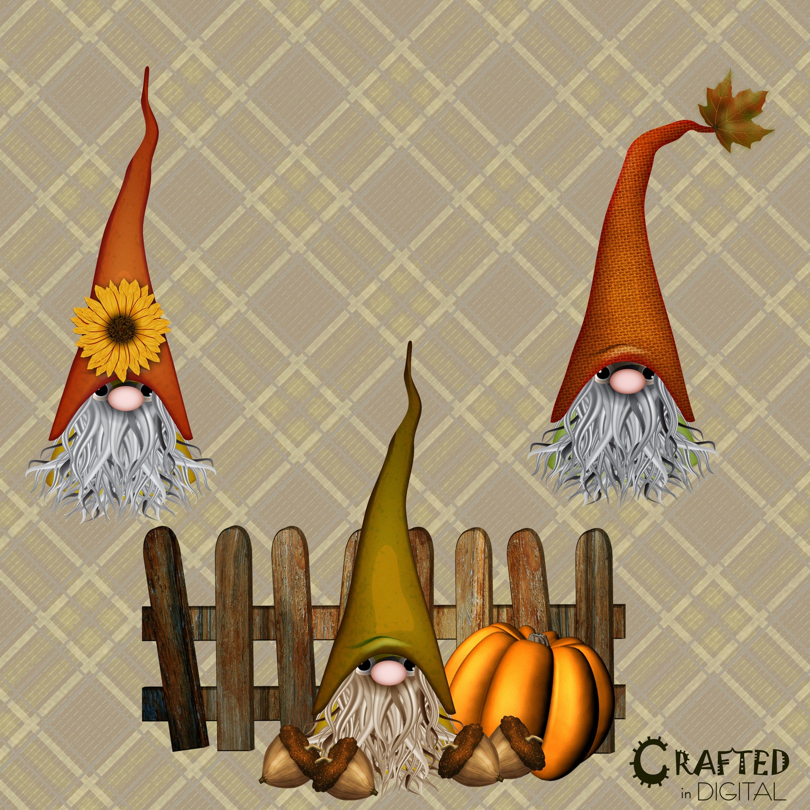 Autumn Gnomes Fall Gnomes Fall Clipart Collection | Etsy