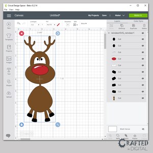 Reindeer Cut File Collection, Christmas Cut Files - Svg/dxf/eps/png ...