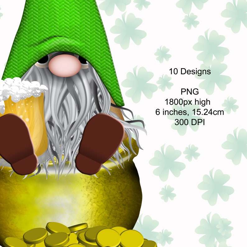 St Patrick's Day Gnomes Clipart Collection - Etsy