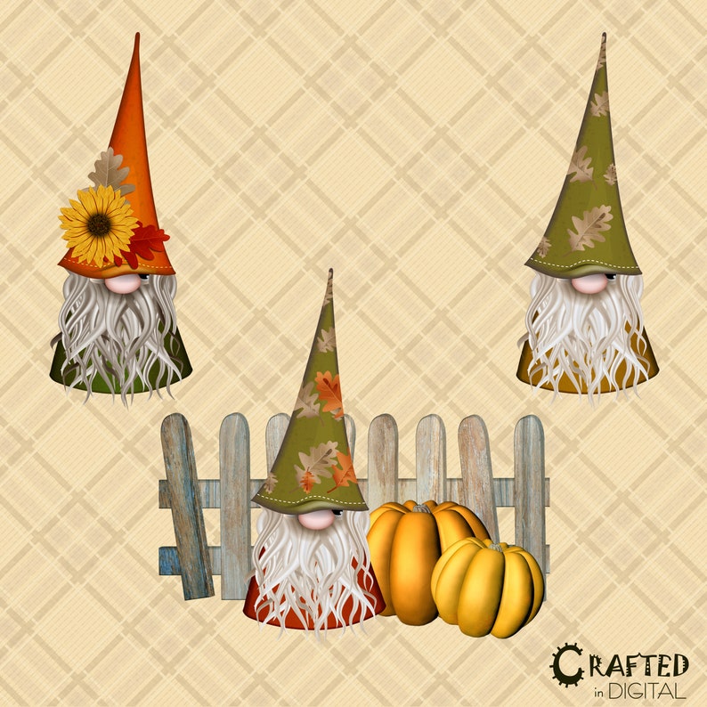 Autumn Gnomes Fall Gnomes Fall Clipart Collection - Etsy UK