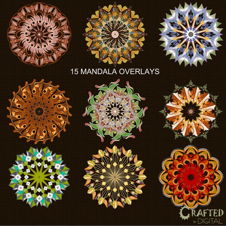 30 Fall/autumn Mandalas & Mandala Overlays Clipart - Etsy