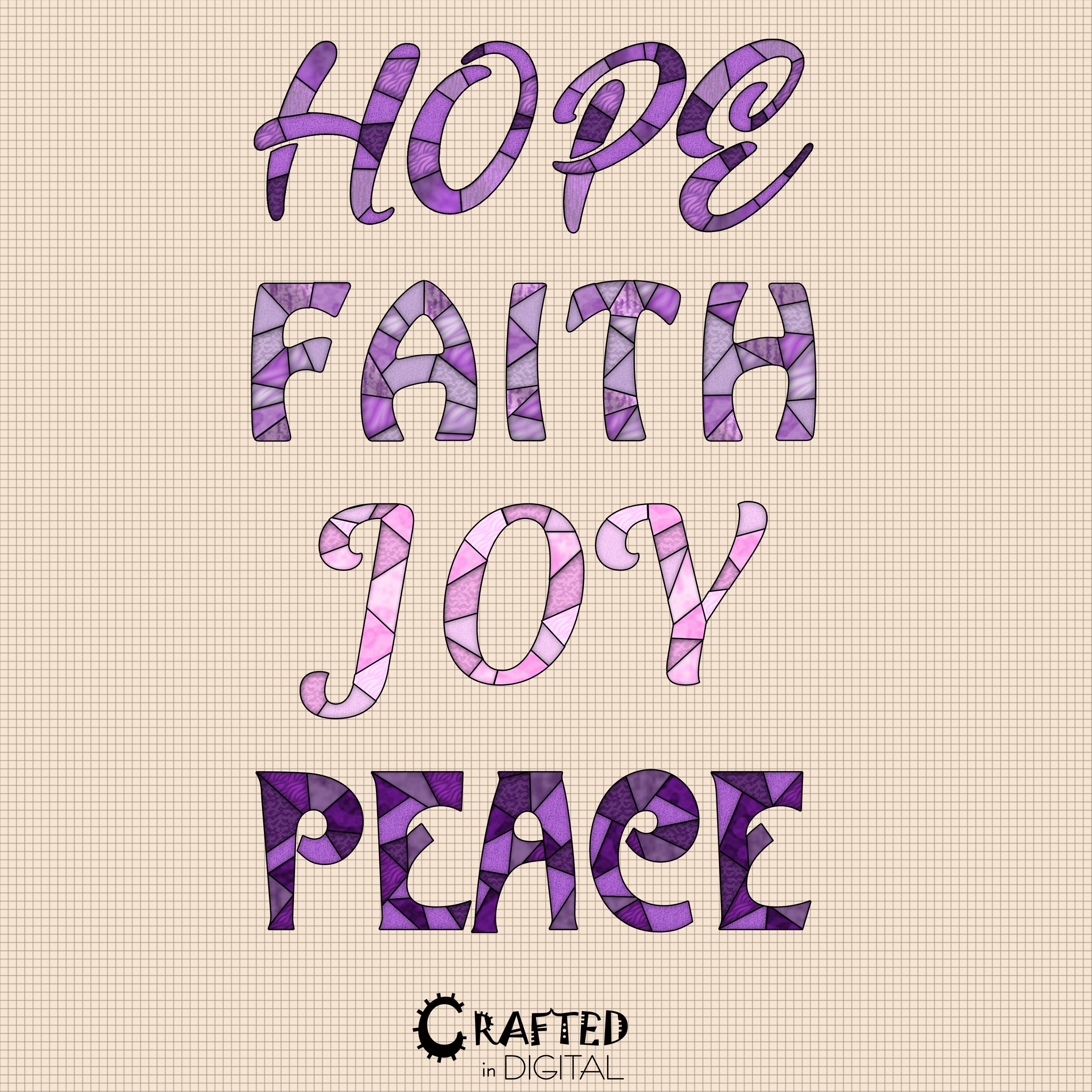 Advent Images - Hope, Faith, Joy & Peace Stained Glass Christian ...