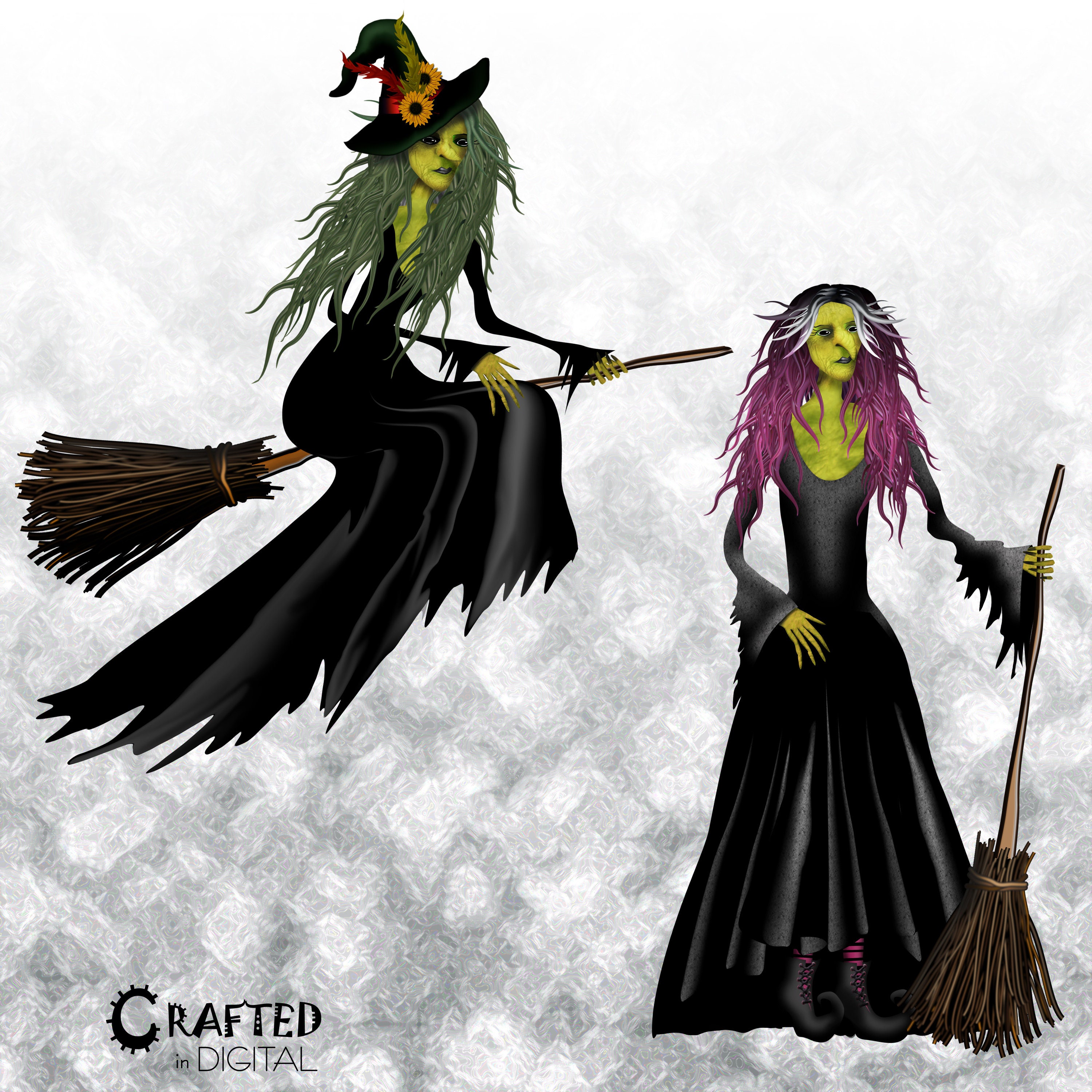 The Witches - Halloween Clipart Collection - Etsy