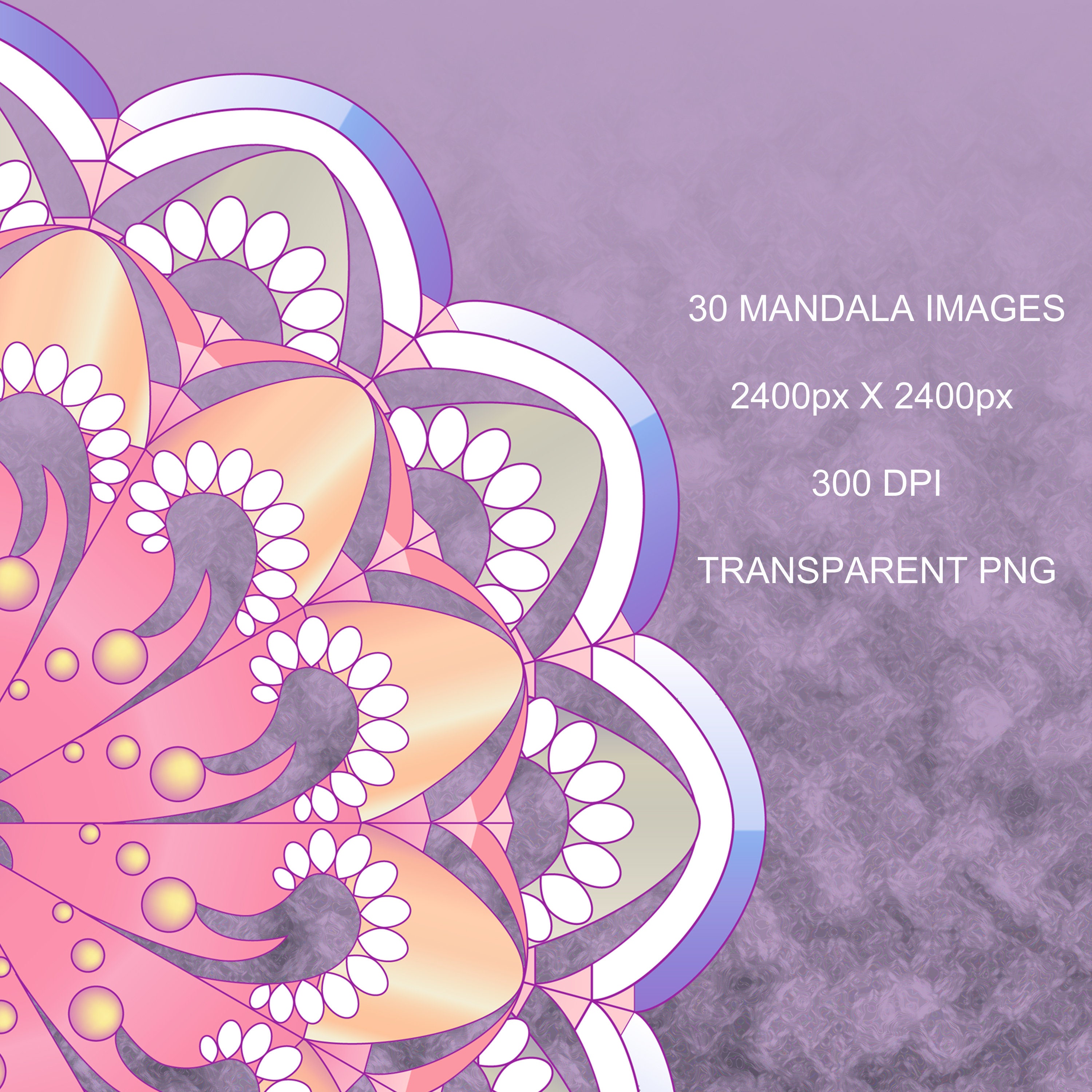 30 Springtime Mandalas & Mandala Overlays Clipart Collection - Etsy