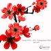 Red Sakura/cherry Blossom - EPS, JPG, PNG Sakura Flowers - Clipart ...