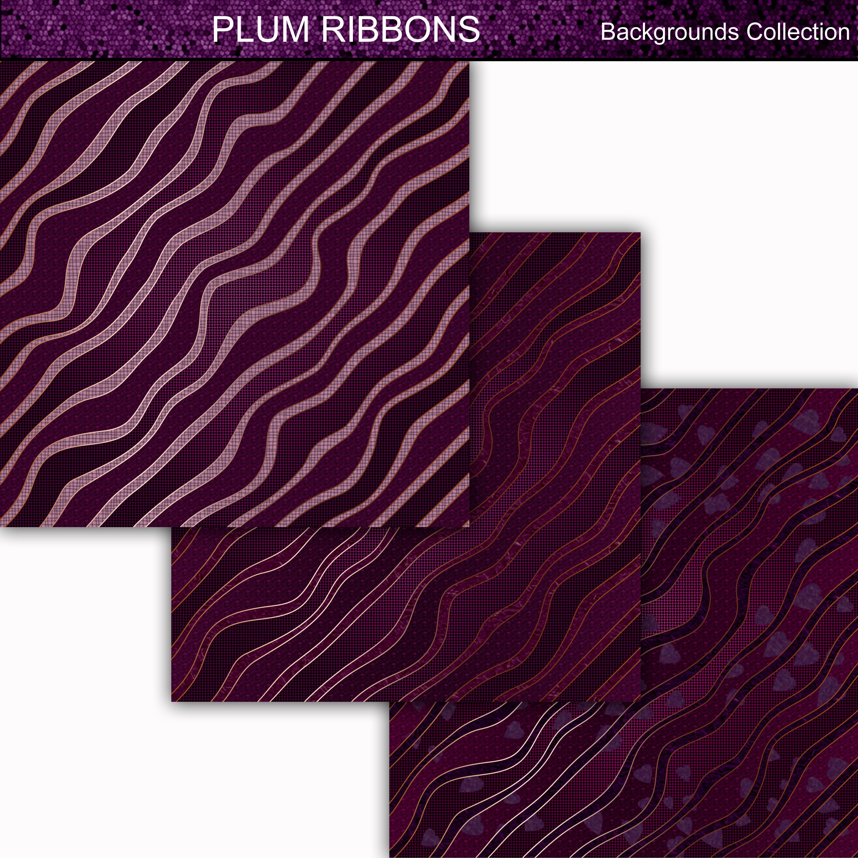 Plum Ribbons 16 Seamless Striped Wavy Textured Ribbon | Etsy