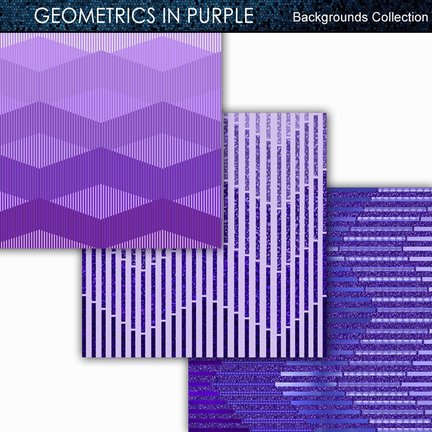 Geometrics in Purple Sparkling Geometric Digital Paper - Etsy