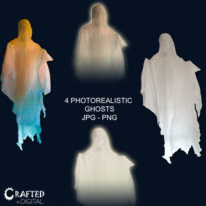Halloween Ghosts - 2D Vector Ghosts & 3D Photorealistic Ghosts - Etsy