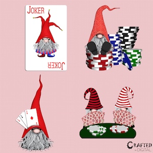 Vegas Gnomes - Casino, Poker, Cards Clipart Collection - Etsy
