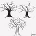 Stylized Bare Tree Silhouettes Collection, Modern Trees, Family Trees ...