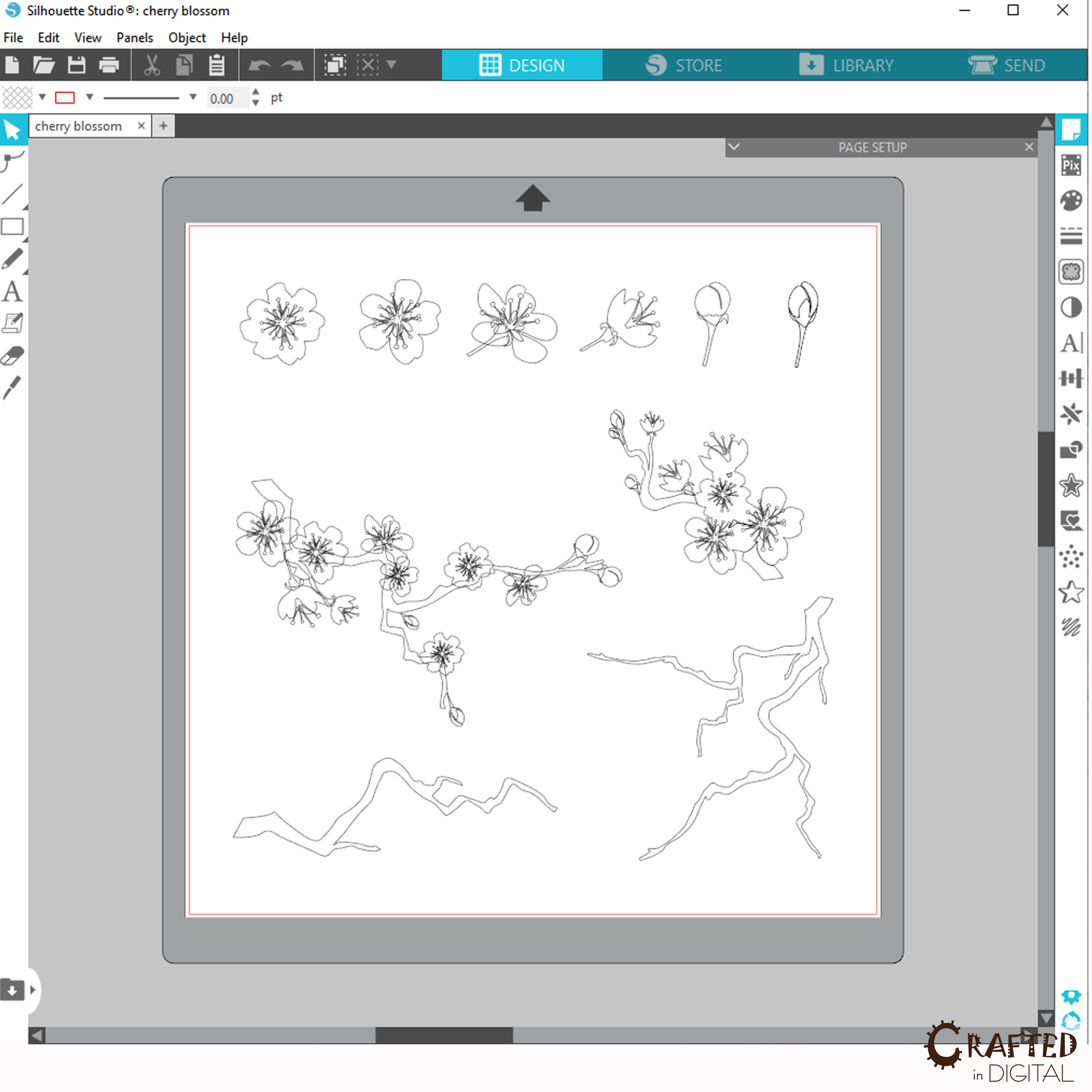 Sakura - Japanese Cherry Blossom Cut File Collection - Svg/dxf/ai/png ...