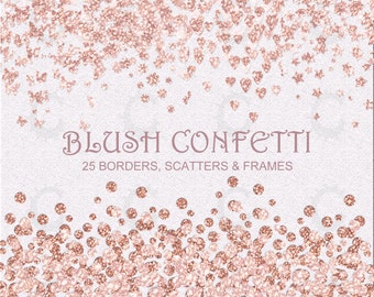 25 Purple Confetti Borders Frames and Overlays Circle | Etsy