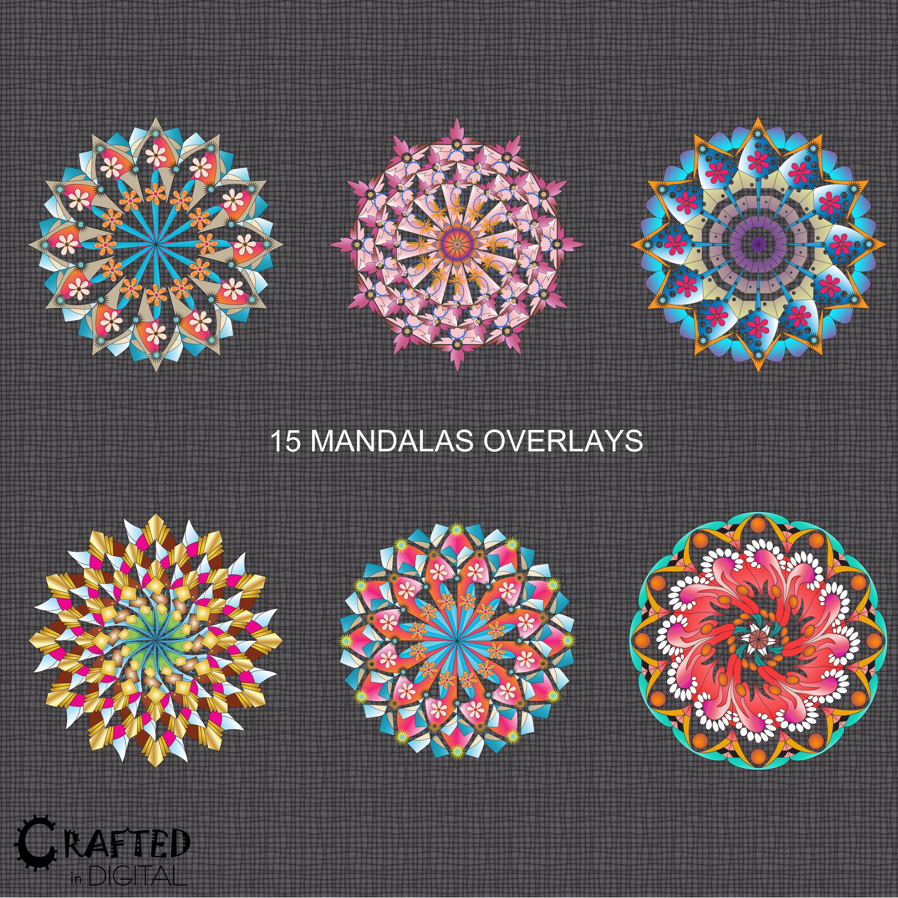 30 Summertime Mandalas & Mandala Overlays Clipart Collection - Etsy