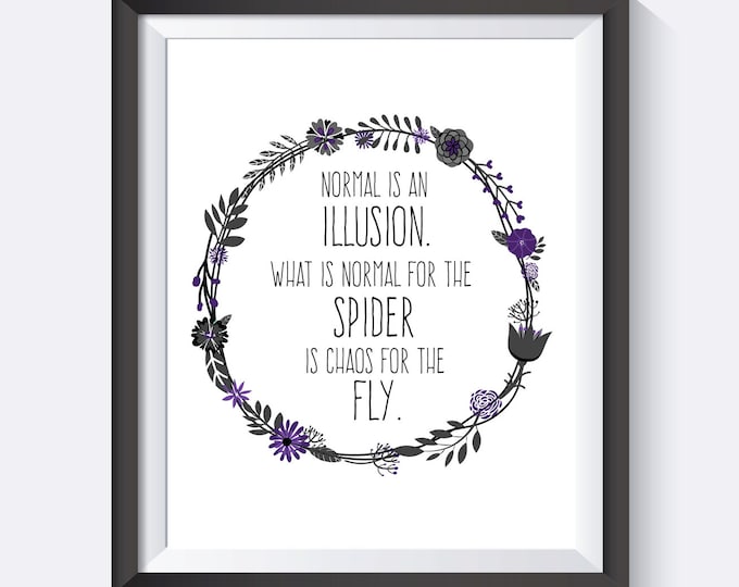 Morticia Addams, Addams Family, Normal is an Illusion, Digital Print ...