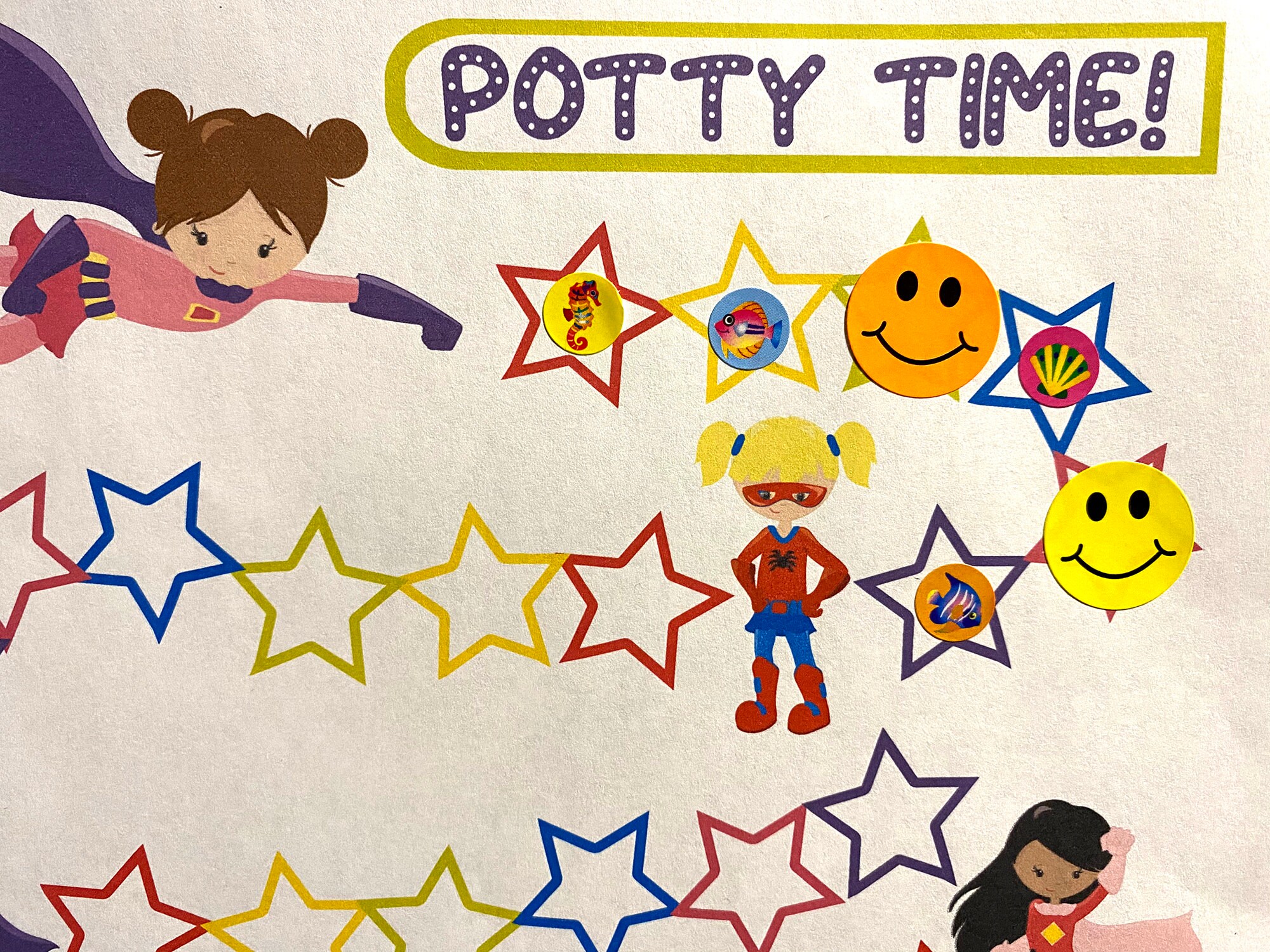 Super Hero Potty Chart for Girls | Instant Download | Sticker Reward ...
