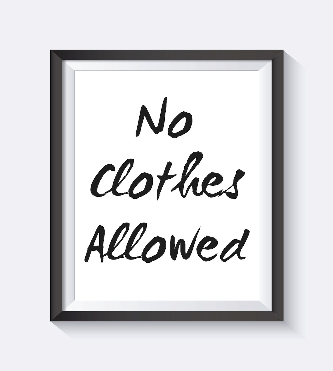 No Clothes Allowed Digital Print Wall Art - Etsy UK