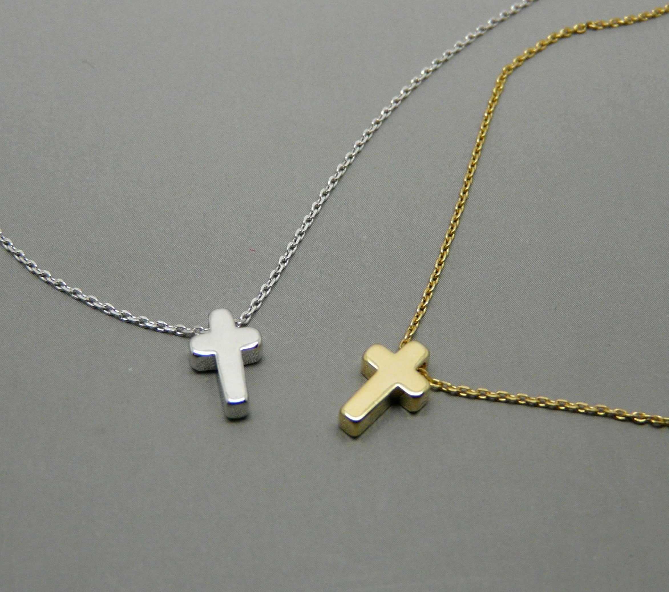 Dainty Cross Necklace Simple and Modern Necklace Tiny Cross | Etsy