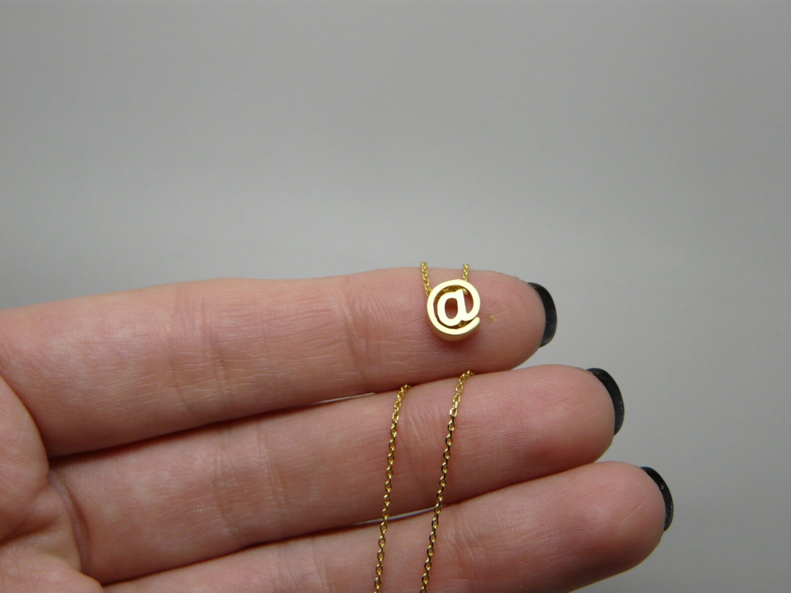 At Symbol Necklace Twitter Internet Necklace Delicate - Etsy