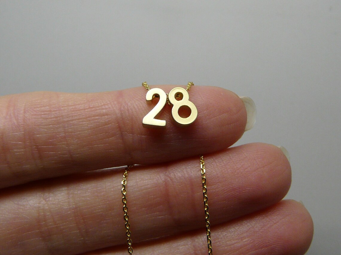 Number Necklace Lucky Number Necklace Number Jewelry Number - Etsy