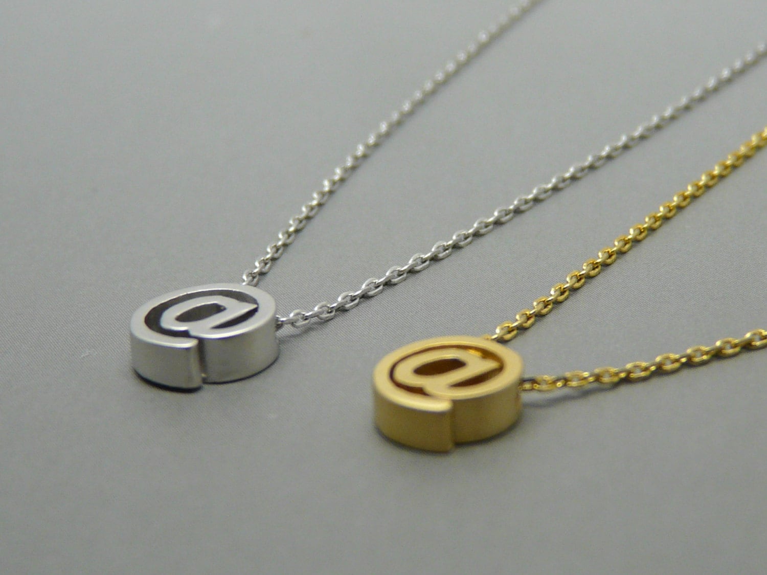 At Symbol Necklace, Email Pendant, Internet Jewelry, Minimalist Gold ...