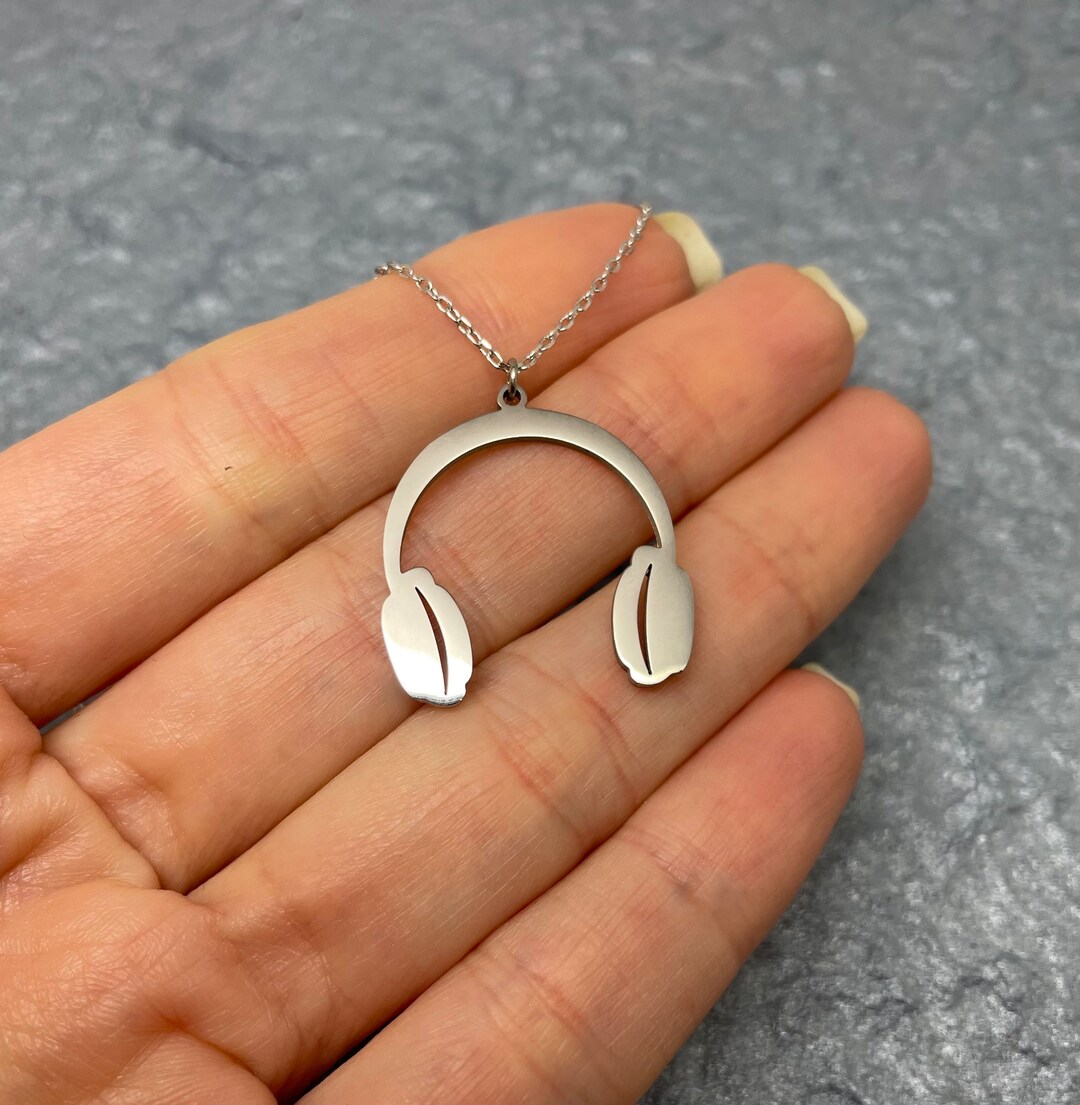 Headphone Necklace, Headphone Jewelry, Music Lover Jewelry, Music Lover ...