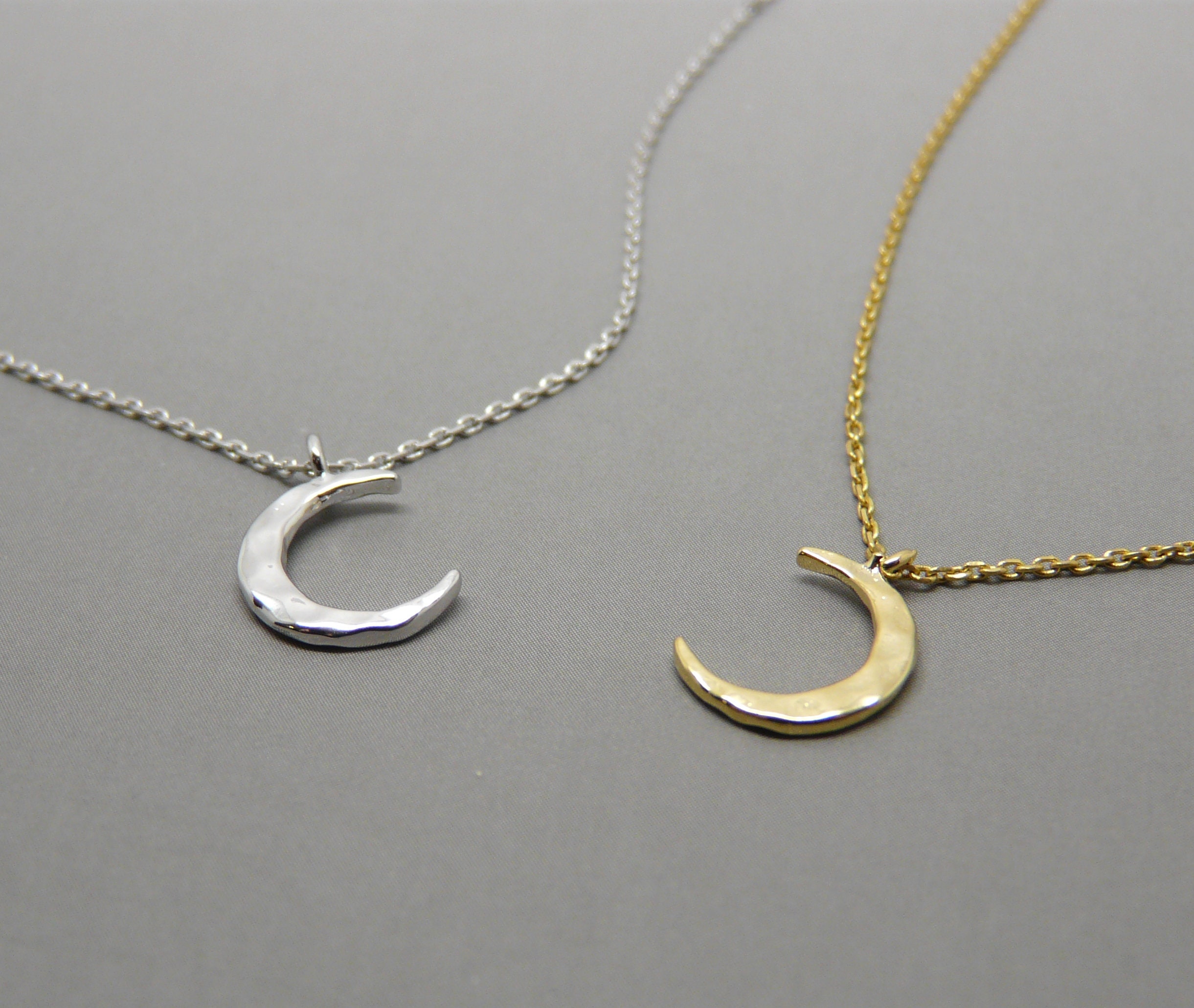 Collares de luna delicada, collar de luna creciente, collar de luna ...