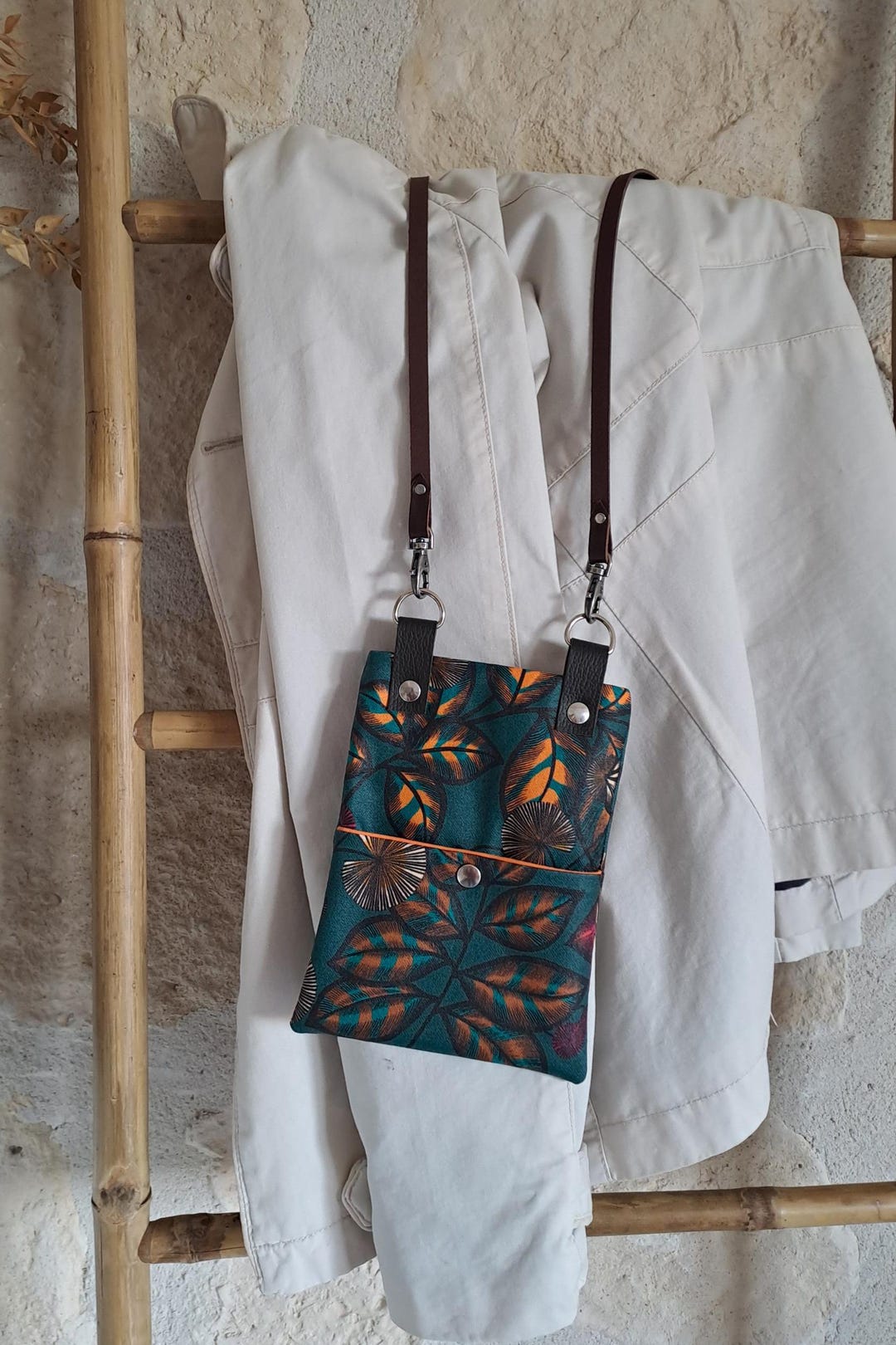 Removable and Interchangeable Leather Shoulder Strap Phone Pouch ...