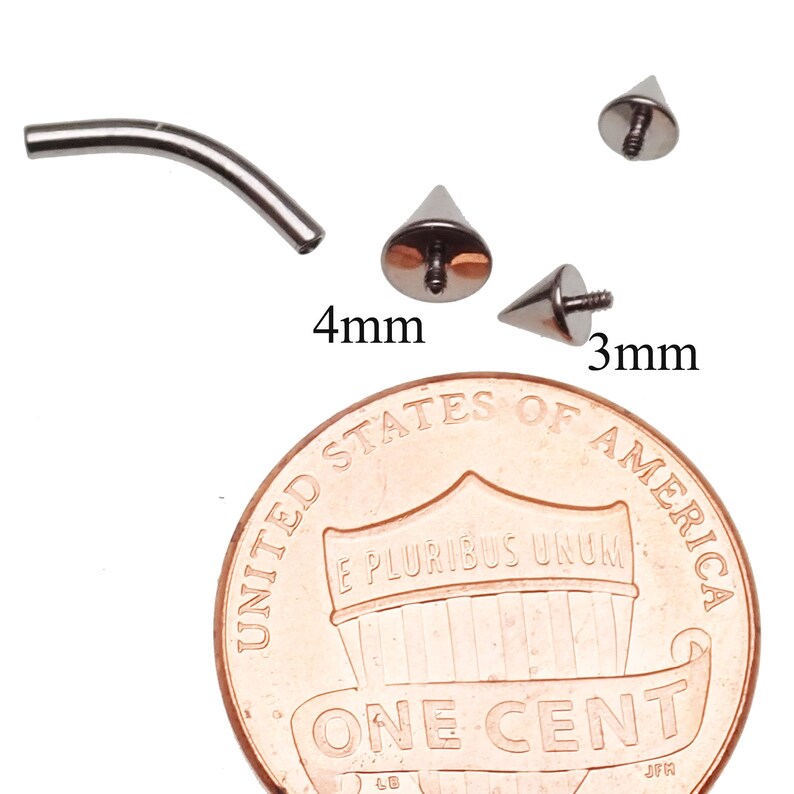 16g Curve Titanium Spike Piercing Lip Nose Bridge Piercing - Etsy