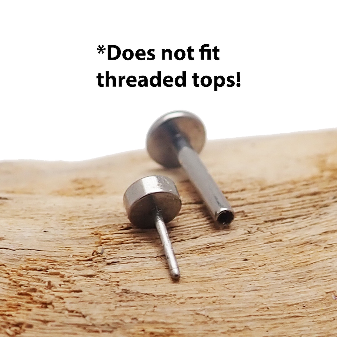 Threadless PUSH FIT Titanium Flat Back Stem - 20g, 18g, 16g, 14g - Etsy